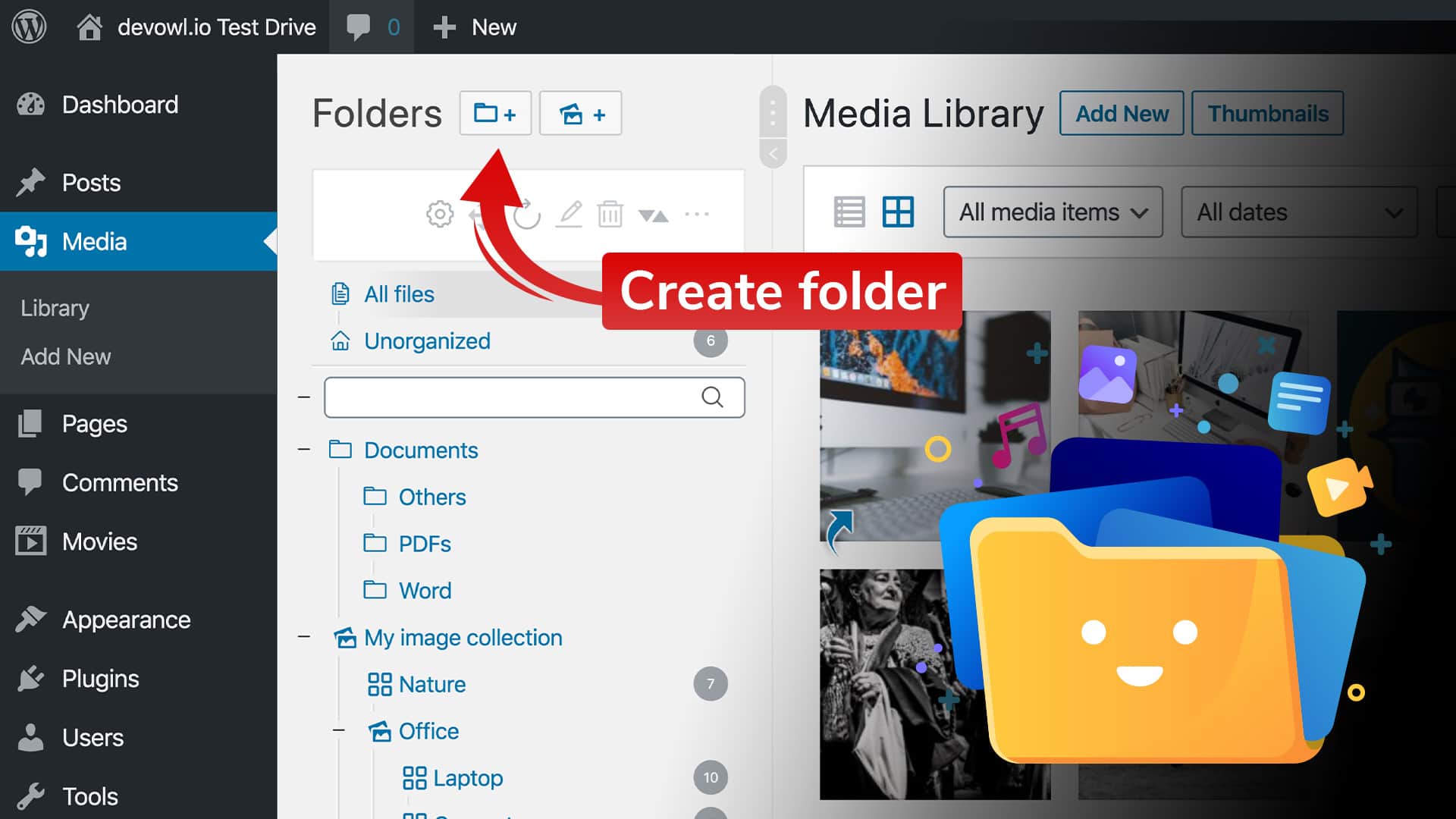 How To Create Folders In The WordPress Media Library 
